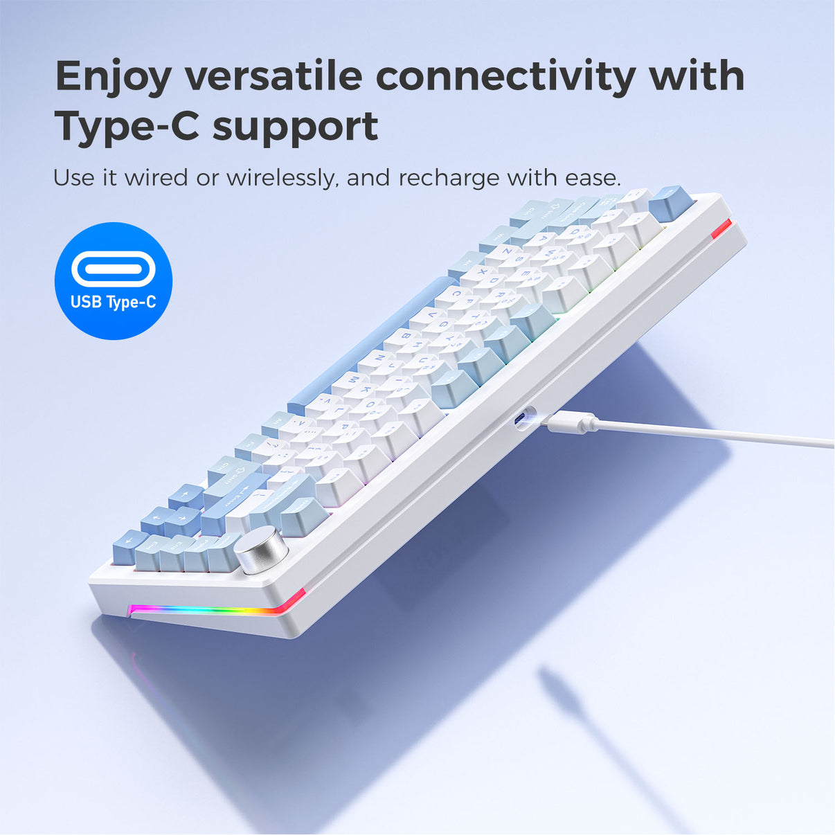 GEN 75 Mechanical Keyboard Wired & Wireless Bluetooth RGB Tri-Mode Gam ...